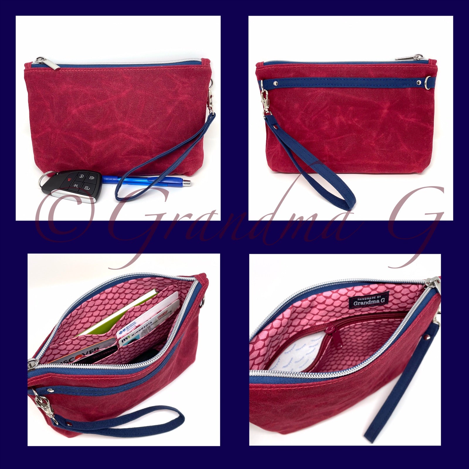 Tracy Wristlet PDF Sewing Pattern (includes SVGs, A0 File, Projector F ...