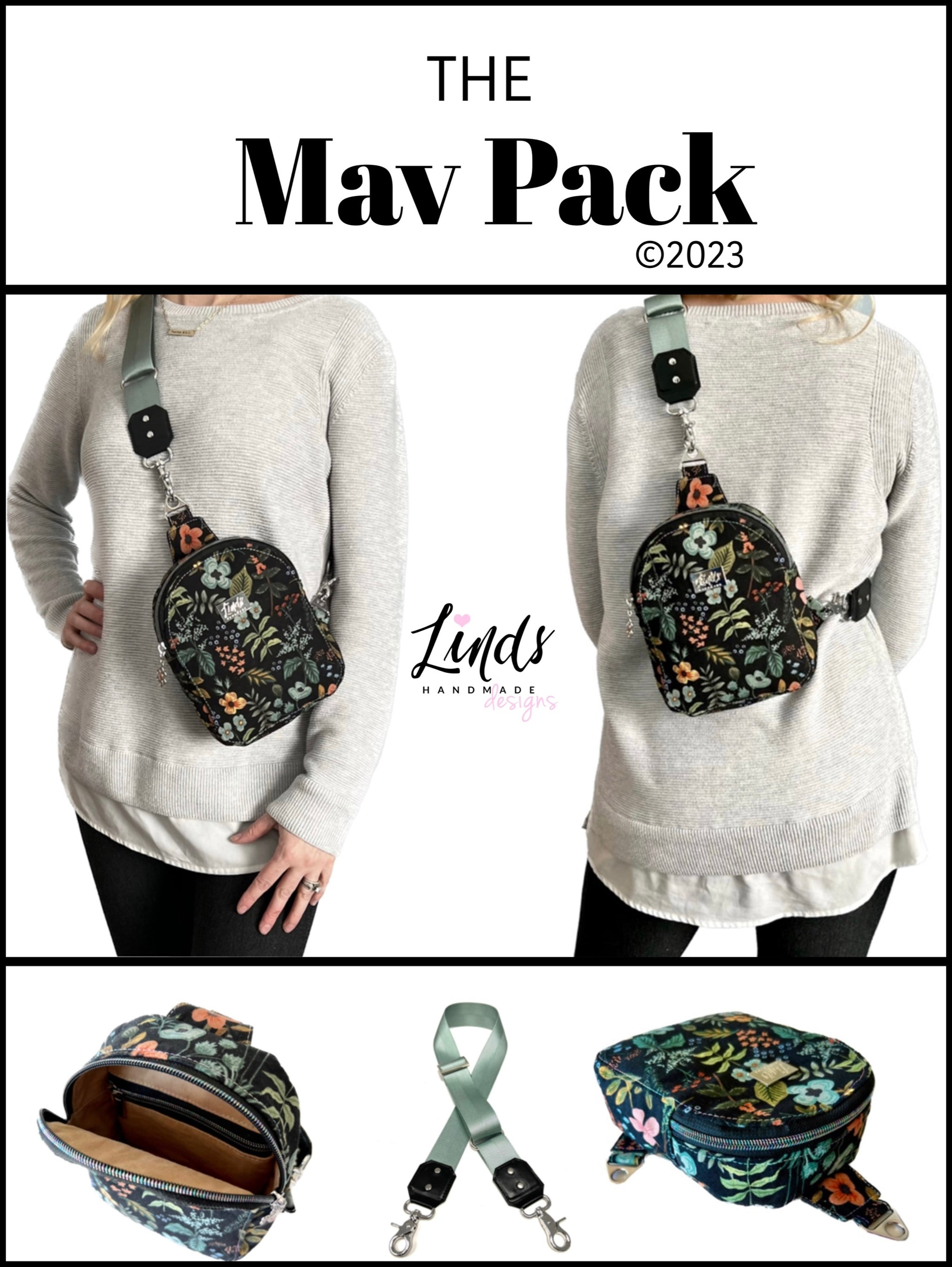 Mav Pack PDF Sewing Pattern (includes SVGs, A0 file, Projector File, a ...